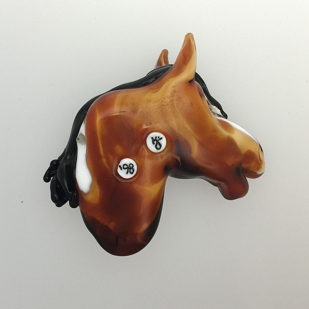 Horse Head Bead Signed and Dated by Kathy Johnson from Kate Drew-Wilki ...