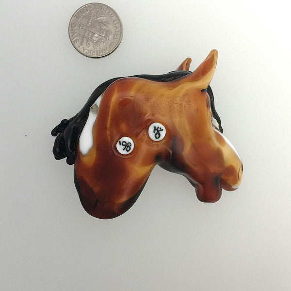 Horse Head Bead Signed and Dated by Kathy Johnson from Kate Drew-Wilki ...